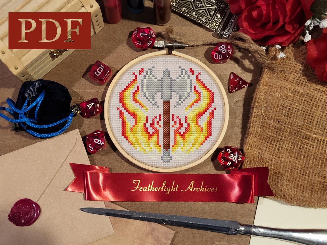 The Raging Battle Axe Cross Stitch Pattern - Etsy