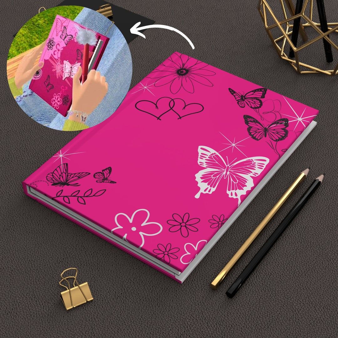 Barbie Diaries Butterfly Journal Y2K Hot Pink Nostalgia 2000s 00s Diary ...