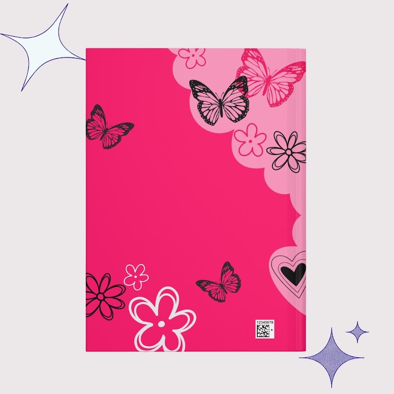 Pink Y2K Butterfly Journal Gift 2000s Diary Nostalgic Cute Notebook ...