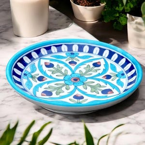Blue Pottery Decorative Plate | Blue Pottery | Hand-painted Plate ...