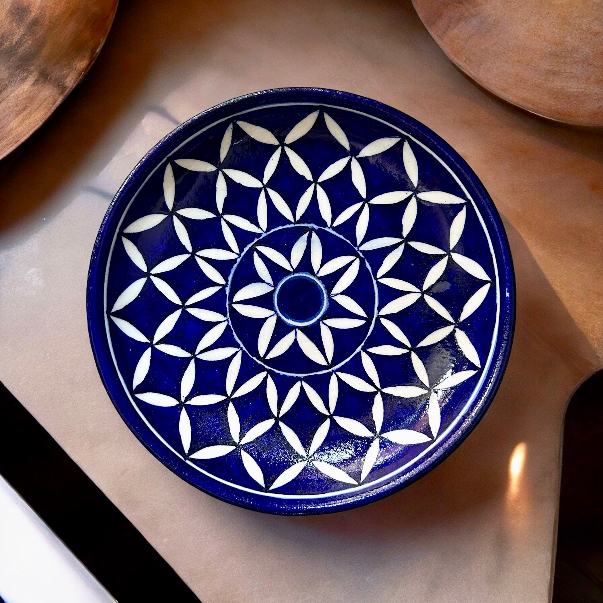 Blue Pottery Decorative Plate | Blue Pottery | Hand-painted Plate ...