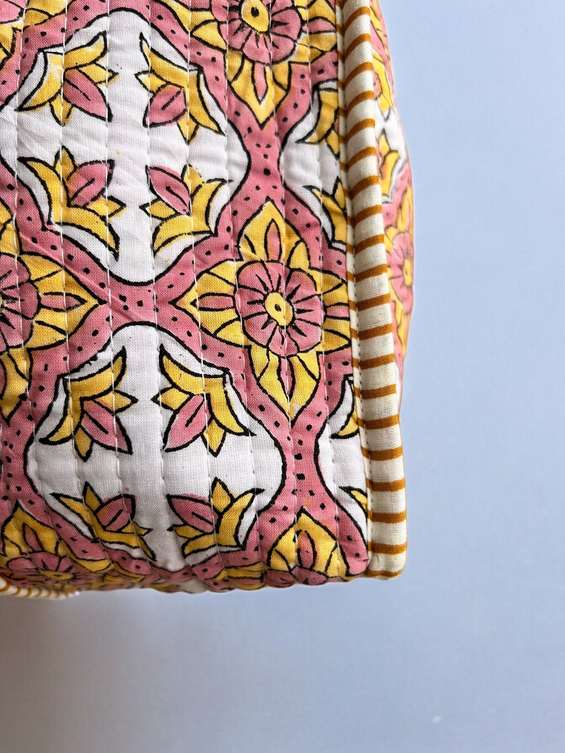 Hand Block Printed Beach Bags Quilted Tote Bag Hand Block Printed Tote ...