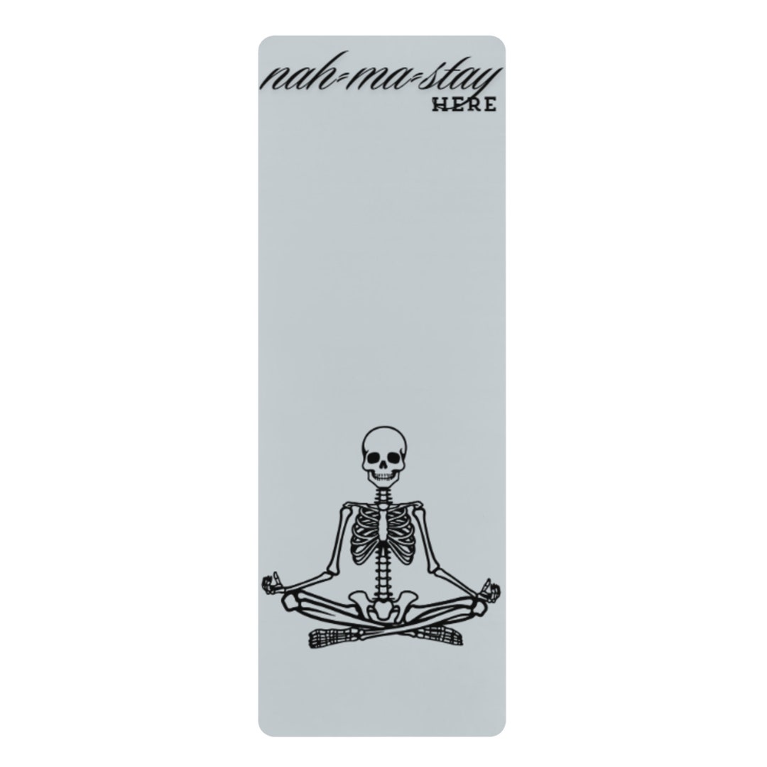 Nah-ma-stay/namaste Here Skeleton Rubber Yoga Mat 24″ X 70" - Etsy