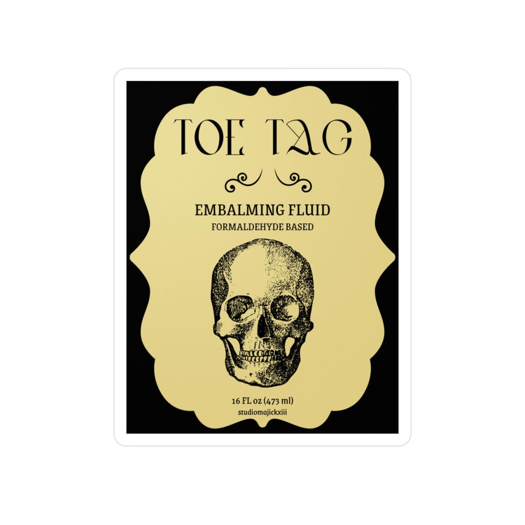 Toe Tag Kiss-cut Vinyl Decals - Etsy