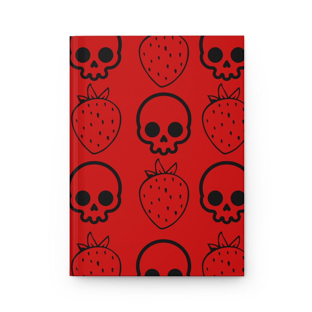 Summer Strawberry & Skull Hardcover Journal Matte - Etsy
