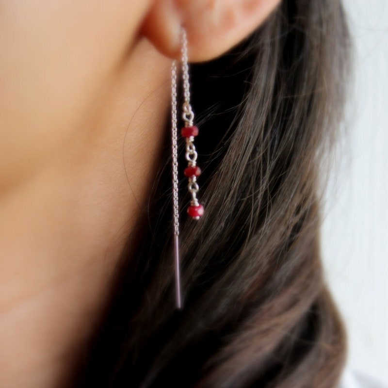 Ear Thread Earrings - Etsy