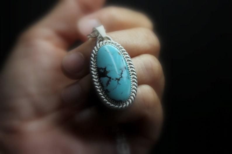 READY TO SHIP Campitos Turquoise Sterling Silver Necklace | Etsy