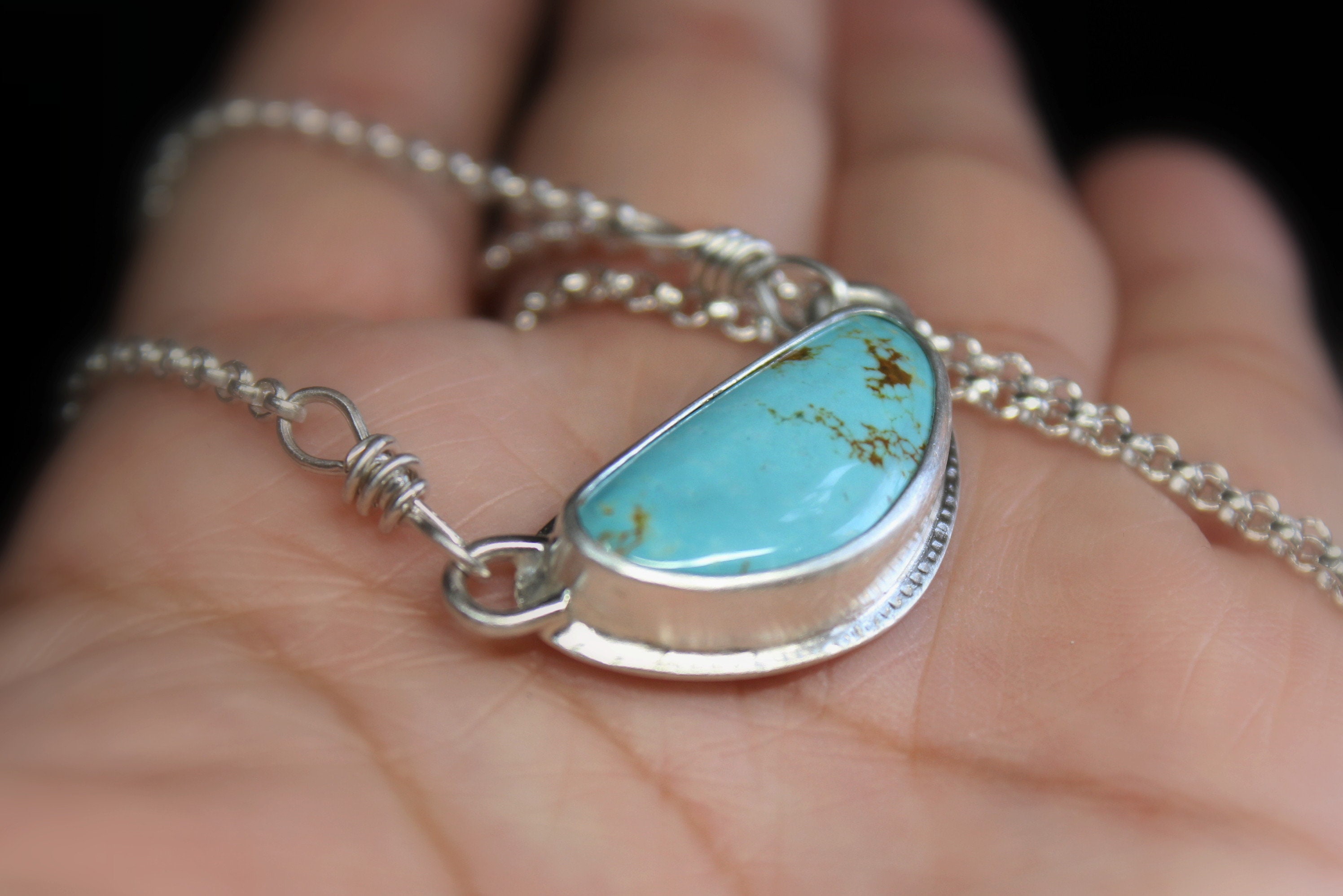 Number 8 Mine/#8 Mine Turquoise Sterling Silver Necklace | Statement ...