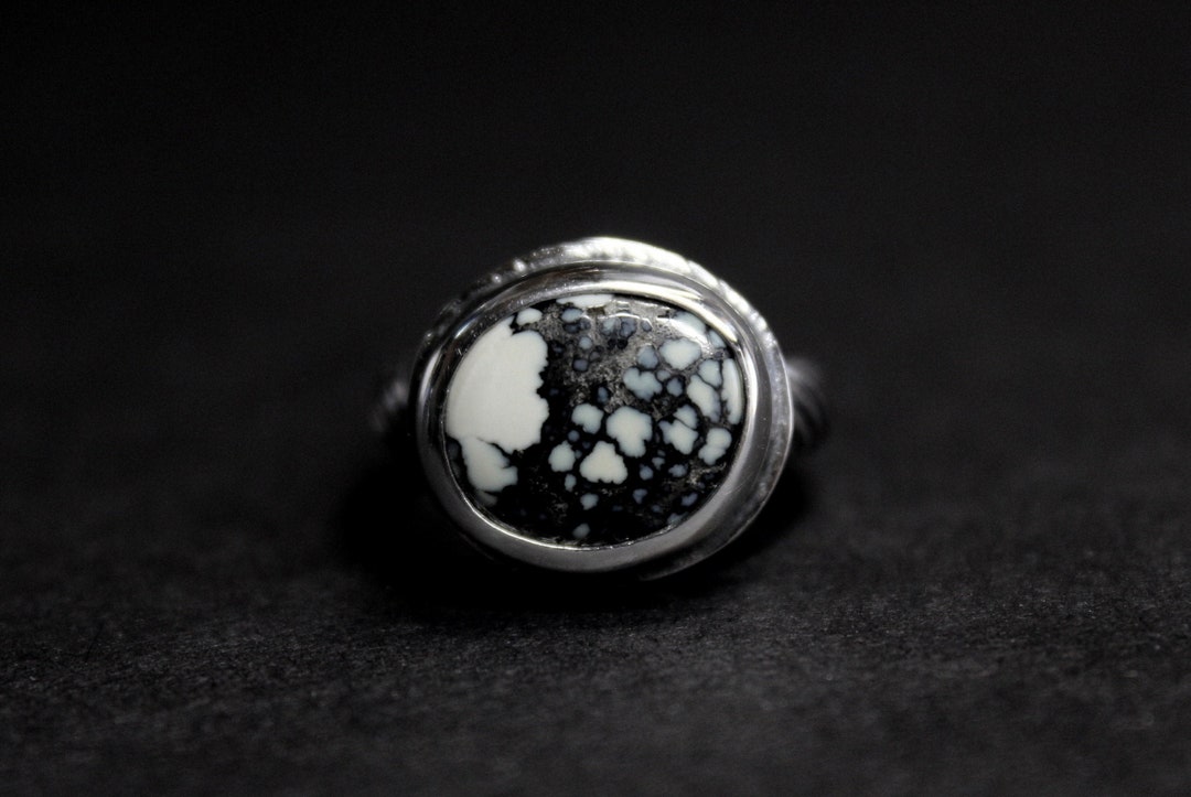 SIZE 6.25 - Poseidon Variscite Sterling Silver Sideways Ring ...