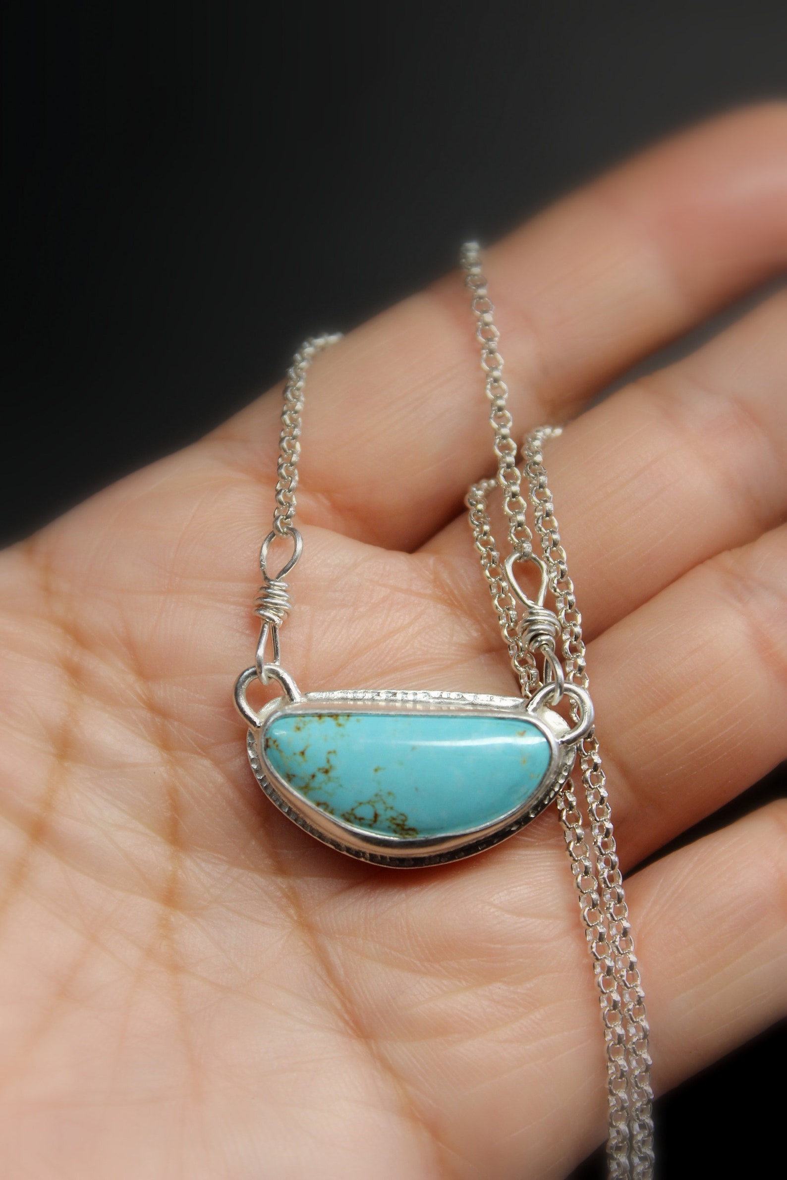 Number 8 Mine/#8 Mine Turquoise Sterling Silver Necklace | Statement ...