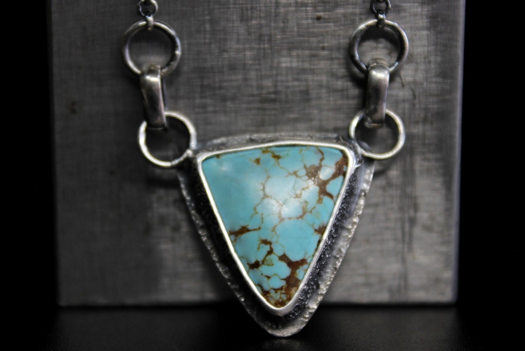 Number 8 Mine/8 Mine Turquoise Sterling Silver Necklace Statement ...