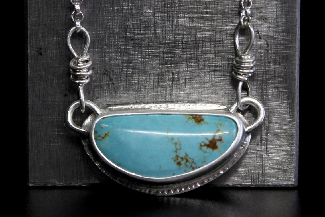 Number 8 Mine/#8 Mine Turquoise Sterling Silver Necklace | Statement ...