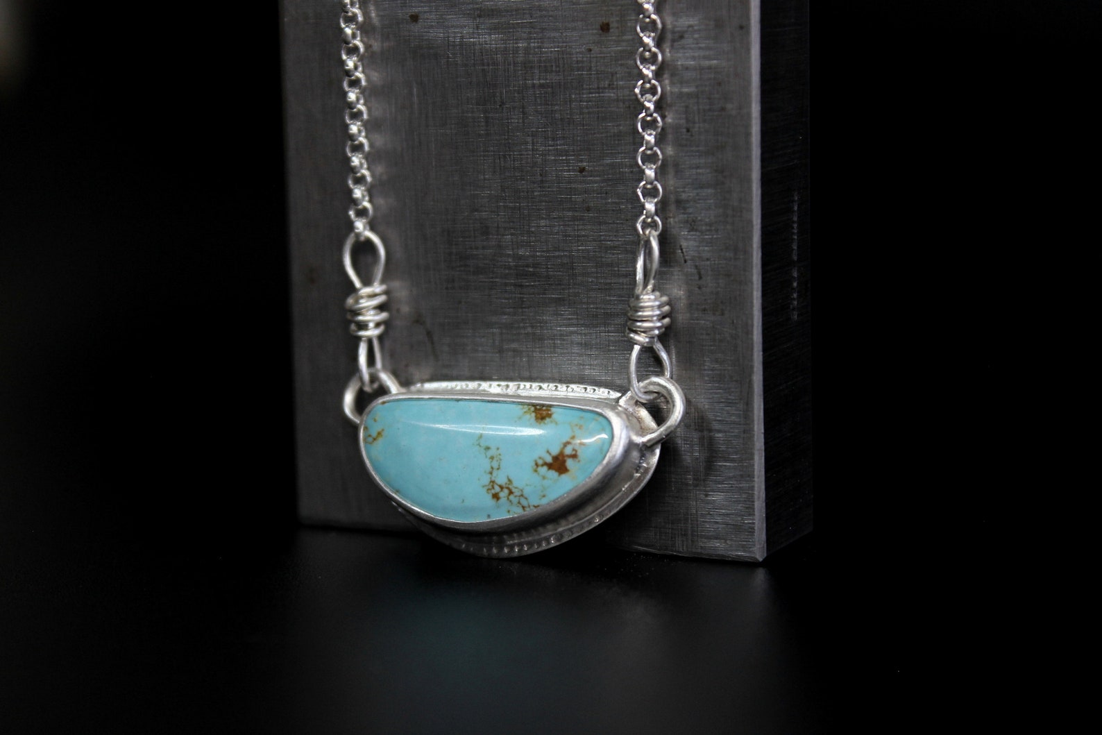 Number 8 Mine/#8 Mine Turquoise Sterling Silver Necklace | Statement ...