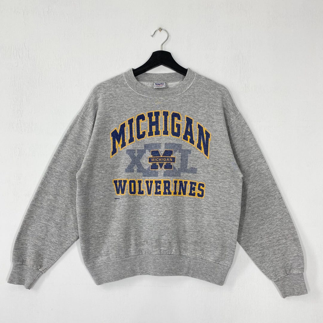 Vintage 90s University Michigan Sweatshirt University Michigan Crewneck ...