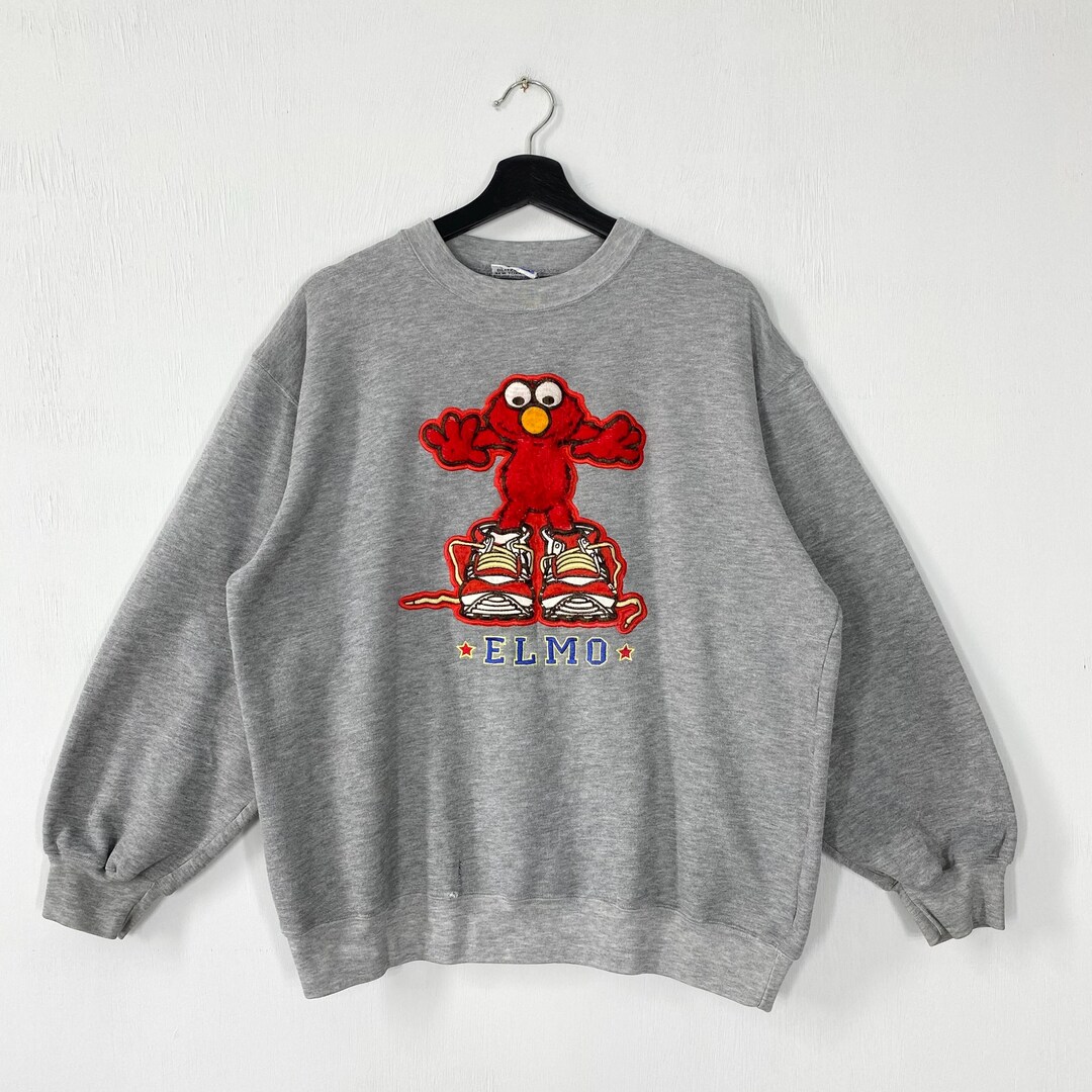 Vintage 90s Sesame Street Sweatshirt Elmo Crewneck Sesame Street Elmo ...