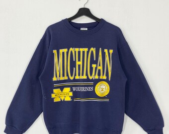 Vintage University Michigan Sweatshirt University Michigan Crewneck ...