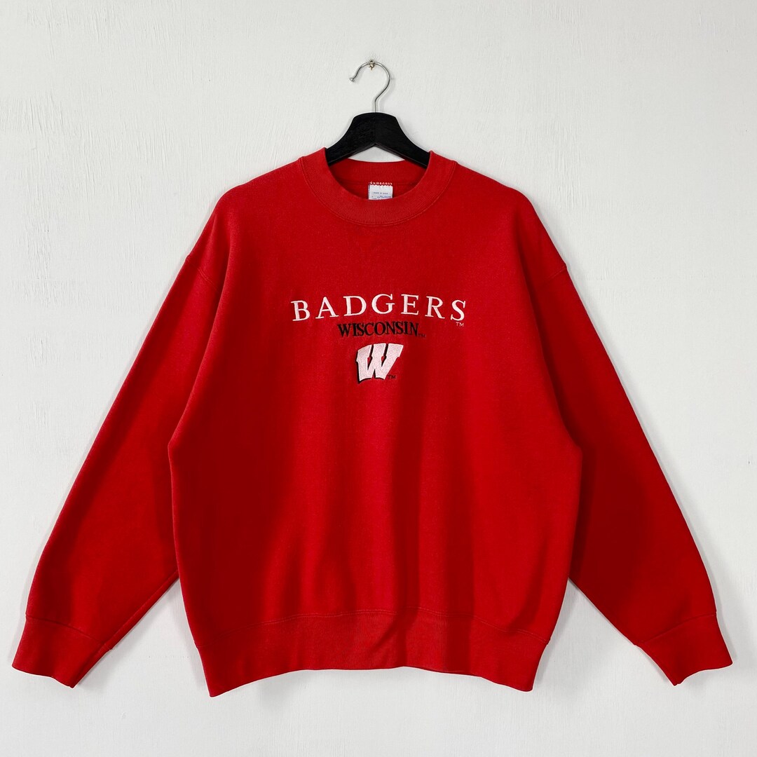 Vintage 90s University Wisconsin Sweatshirt Wisconsin Crewneck ...