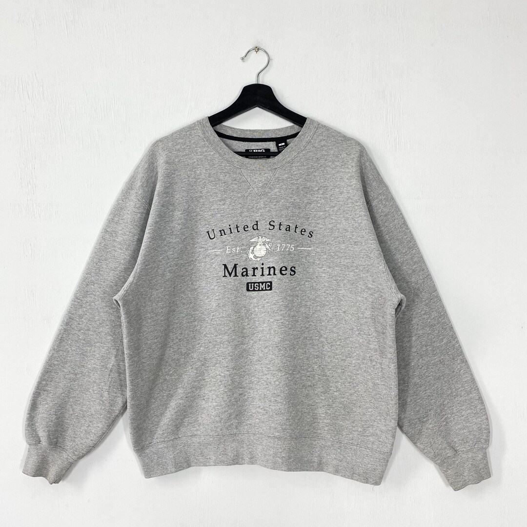 Vintage USMC Marine Corps Sweatshirt USMC Crewneck United State Marine ...