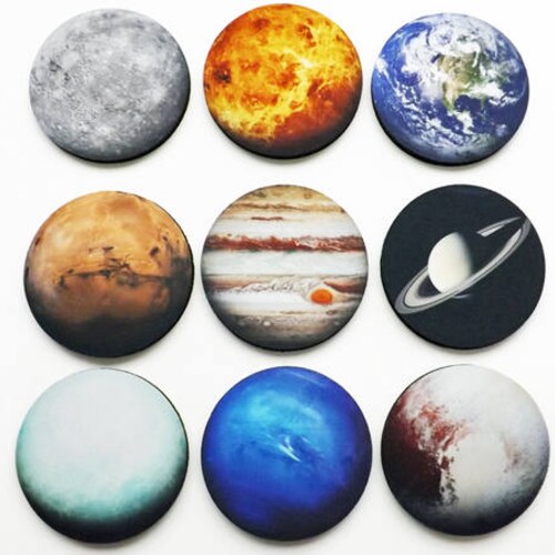 Planets Fridge Magnet Gift Set Space Solar System Astronomy | Etsy