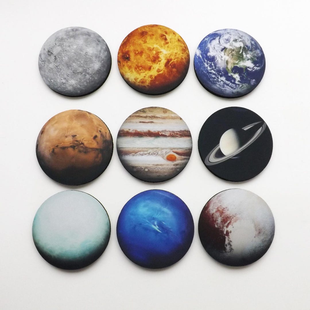 Planets Coasters Set Nine Astronomy Science Space Gift Home Dorm Decor ...