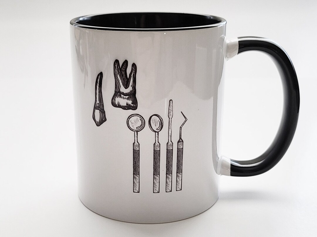 Dental Tools Mug Dds Dentist Gift Goth Hygienist Tech Assistant Teeth ...