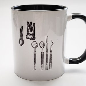 Dental Tools Mug Dds Dentist Gift Goth Hygienist Tech Assistant Teeth ...