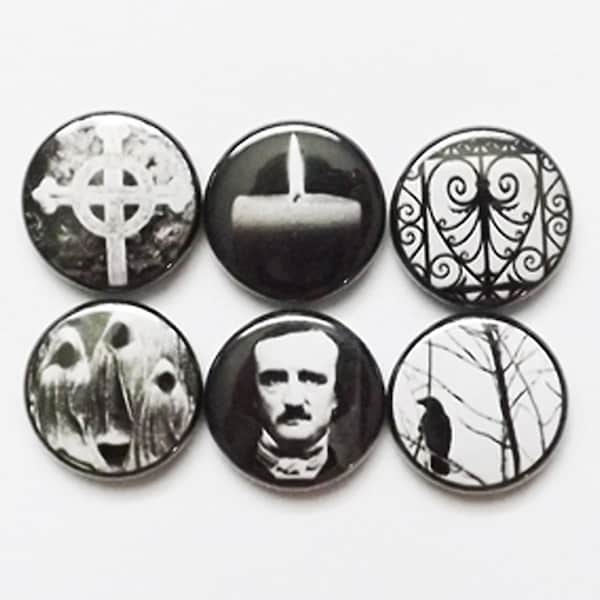 Goth Button Badges - Etsy