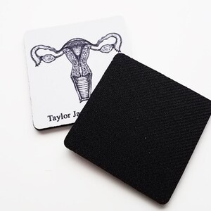 Custom Female Anatomy Drink Coasters Uterus Ovaries Pelvis Reproduction ...