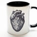 Human Anatomy Mugs Cup Gift Set Black White Anatomical Heart Medical ...