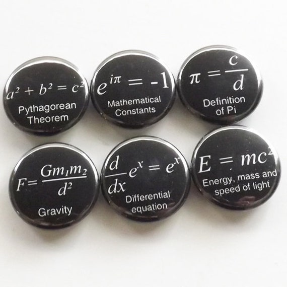 Formula Button Pins Badges Back to School Math Gift Science | Etsy