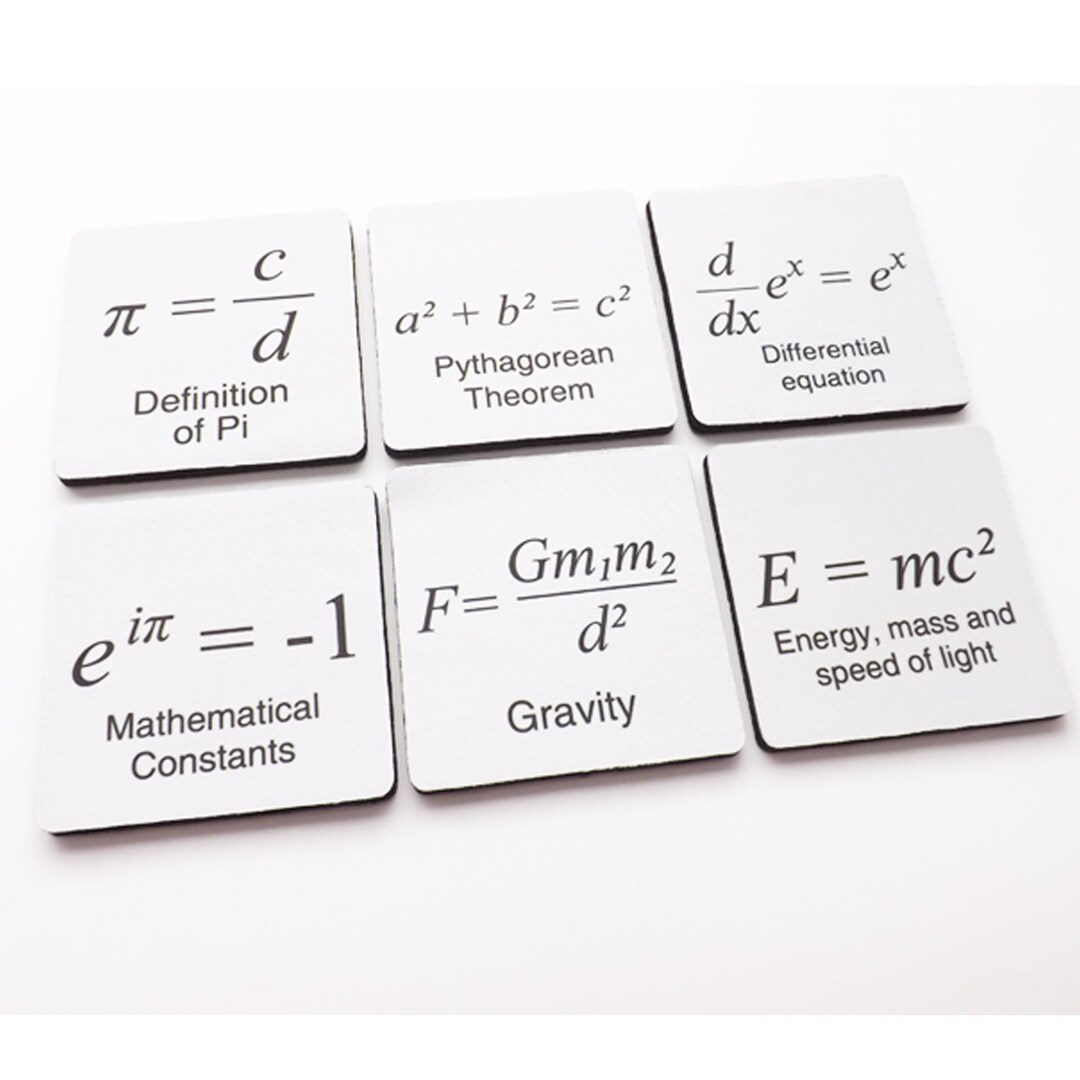 Math Formula Coasters Graduation Gift Arithmetic Pi Father's Day ...