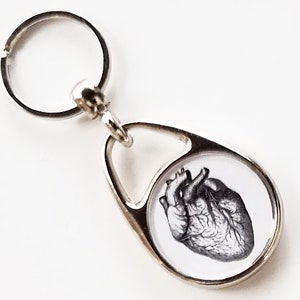 Anatomical Heart Keychain Doctor Nurse Gift Custom Personalized Medical ...