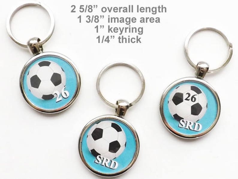 Soccer Ball Keychain Sports Team Coach Gift Initials Number - Etsy