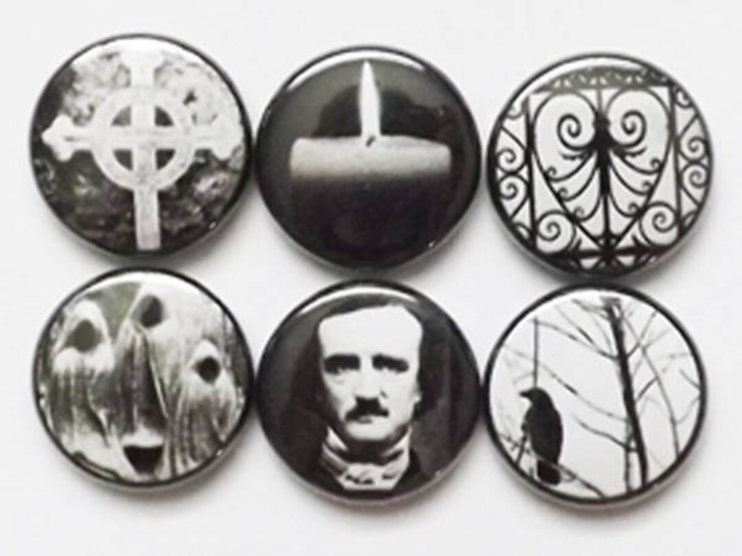 Fridge Magnets Poe Raven Halloween Party Favor Macabre Goth - Etsy