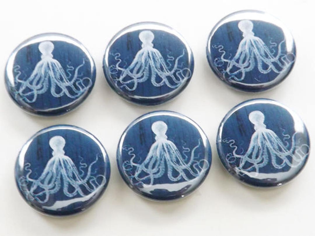 Octopus Fridge Magnets Cthulhu Tentacles Kraken Blue Kitchen - Etsy