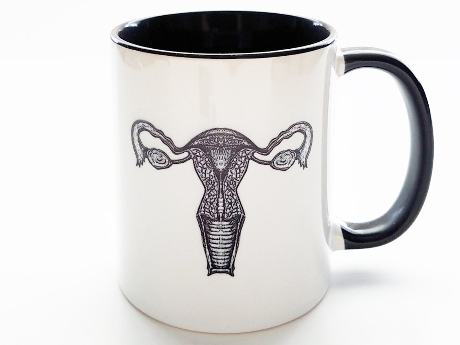 Uterus Mug Female Anatomy Gift Goth Ovaries Woman Girl Power Resist ...