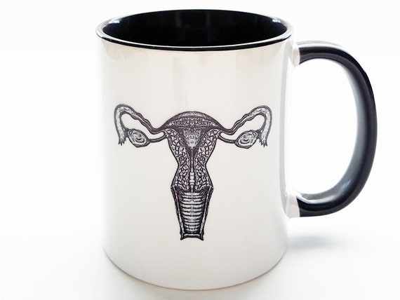 Uterus Mug Female Anatomy Gift goth ovaries woman girl power | Etsy