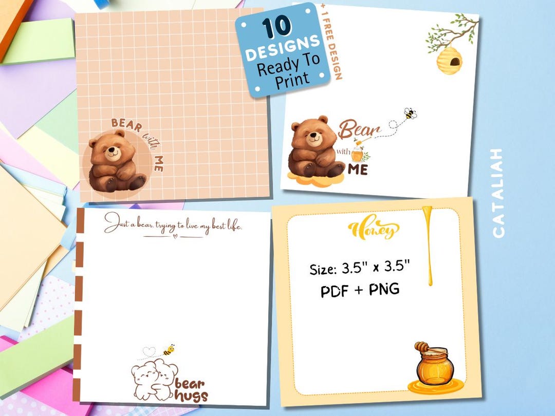 Cute Teddy Bear Memopads, Cuddly Bear With Me Notepads, Tatty Teddies ...