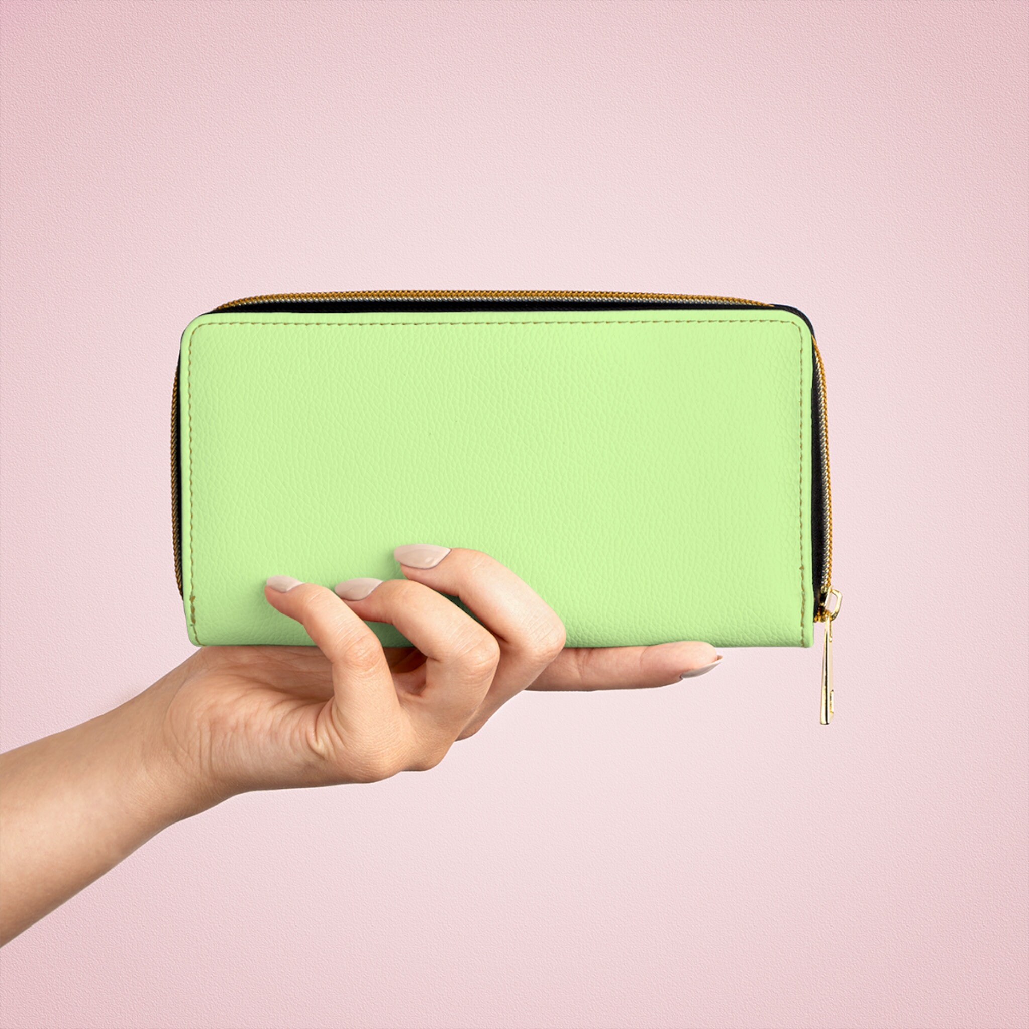 Solid Colour Lime Green Wallet, ADHD & Neurodiverse, Modern Zip Design ...