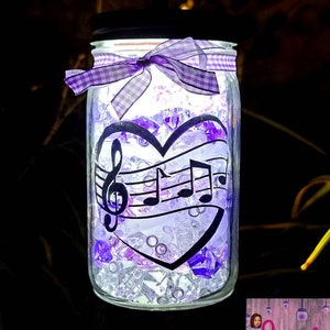Farmhouse Music Mason Jar Light Decor, Music Kitchen Centerpiece ...