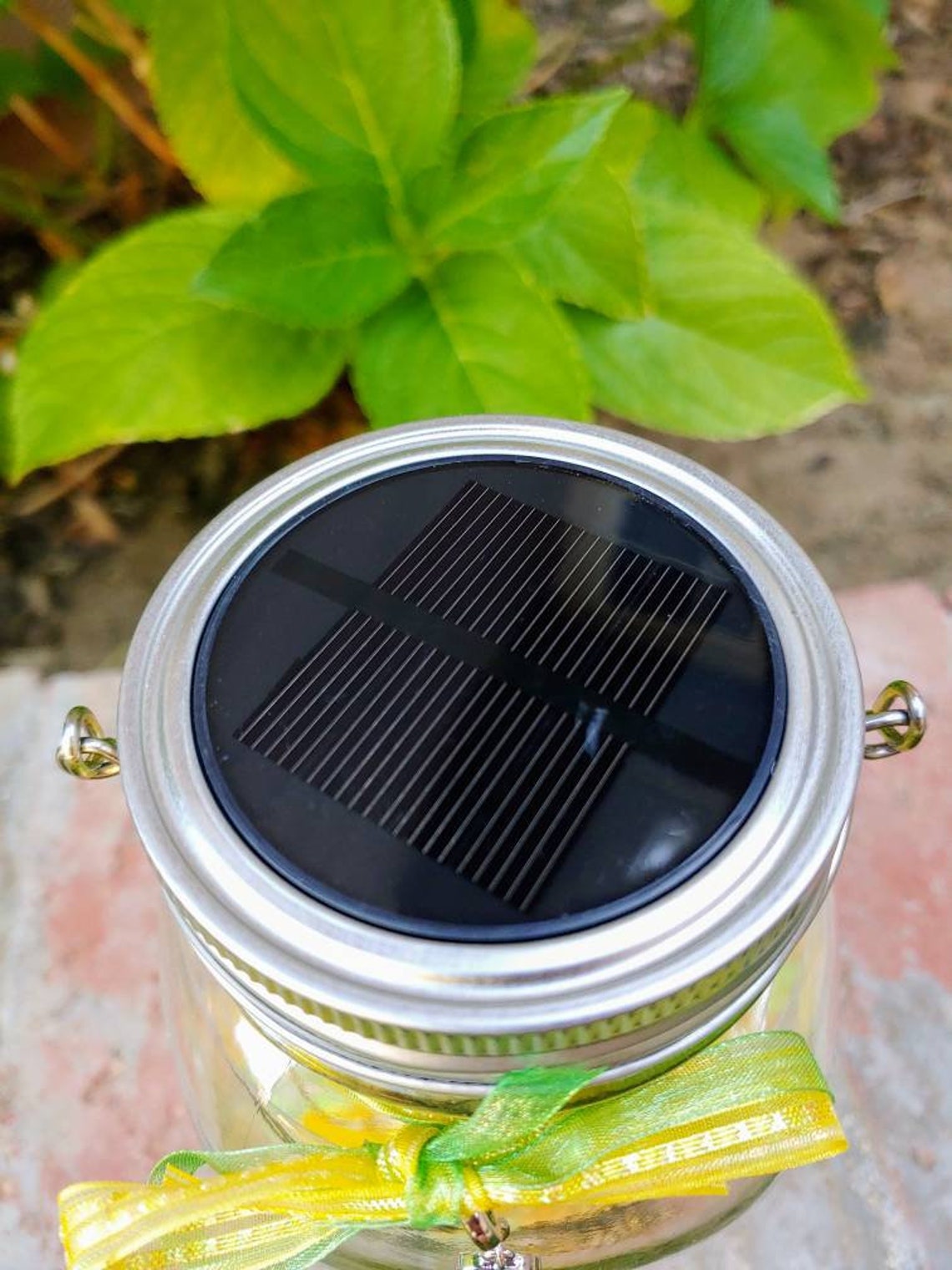 Sunflower Solar Mason Jar Light Solar Outdoor Light Garden - Etsy