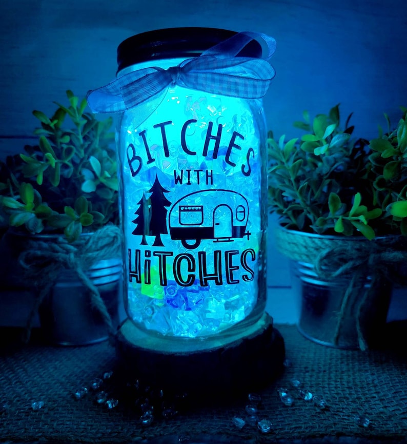Camping Light up Rv Decor, Motorhome Mason Jar Light, Farmhouse ...