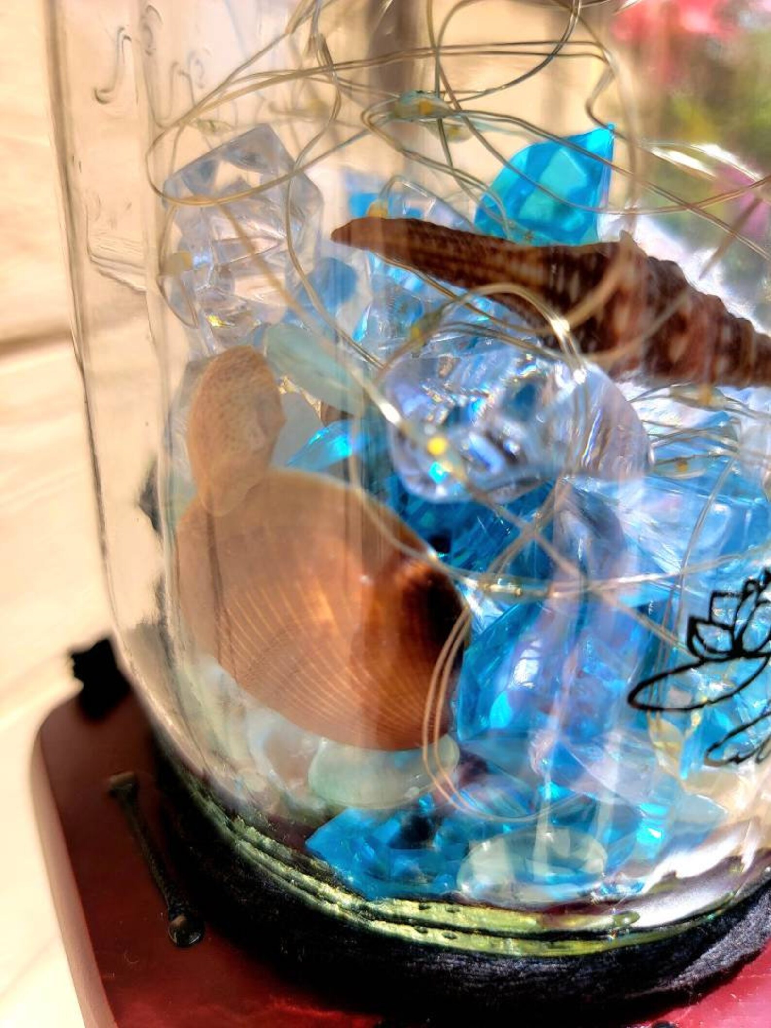 Mermaid Solar Rechargeable Mason Jar Fairy Lantern Wind Chime - Etsy