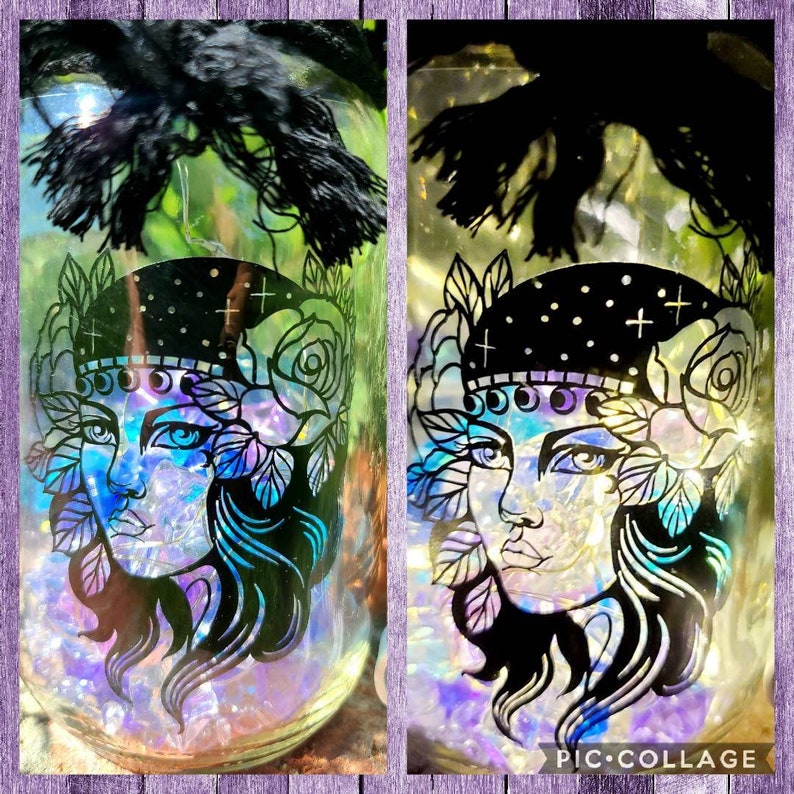 Gypsy Solar Rechargeable Mason Jar Fairy Lantern, Farmhouse Meditation ...