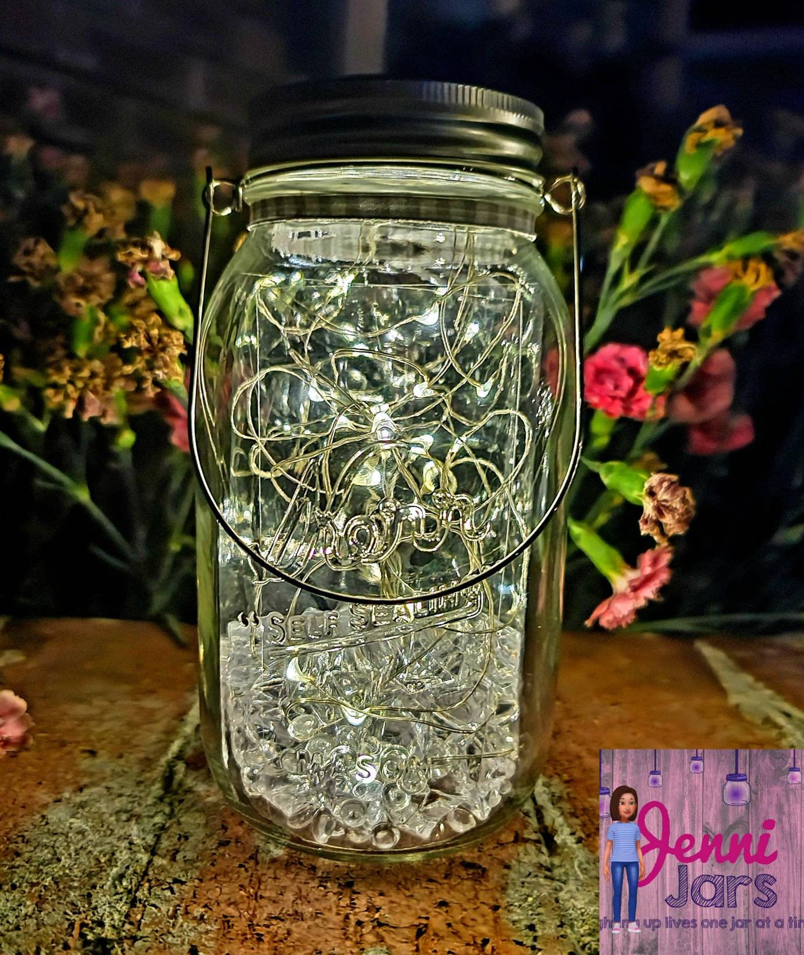 Personalized cross mason jar light cross decor farmhouse | Etsy