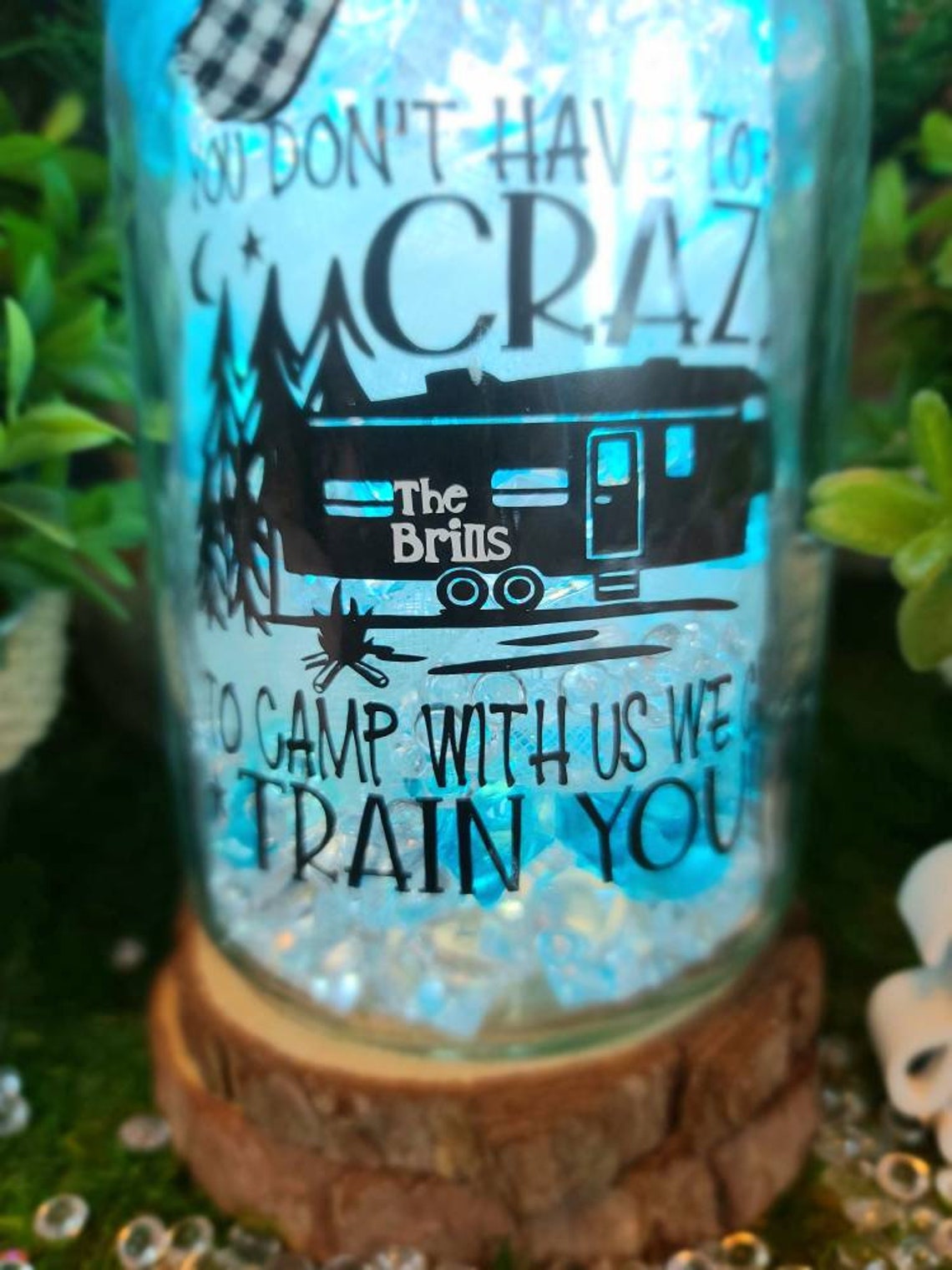 Personalized Camping Light up Rv Decor Motorhome Mason Jar - Etsy