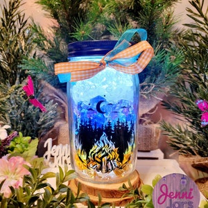 Camping Light up Rv Decor, Motorhome Mason Jar Light, Farmhouse ...