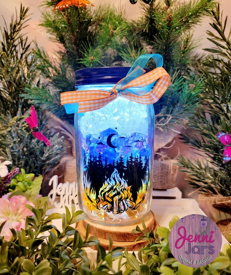 Camping Light up Rv Decor Motorhome Mason Jar Light - Etsy