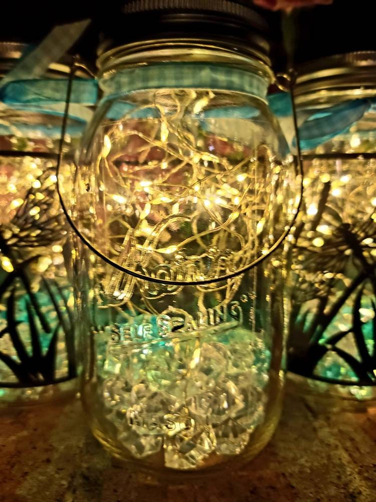 Dragonfly Mason Jar Lights Mother's Day Farmhouse Mason | Etsy