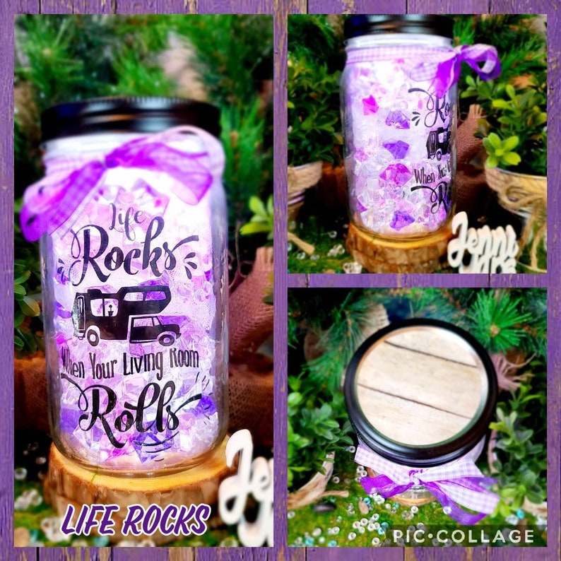 Camping Light up Rv Decor Motorhome Mason Jar Light - Etsy